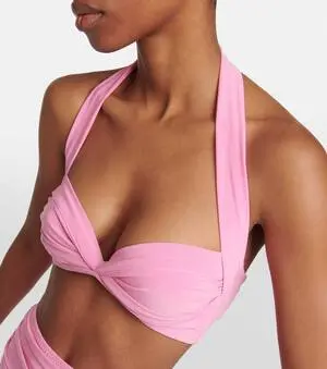 Norma Kamali Bill Ruched Bikini Top