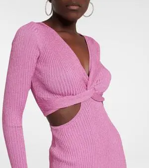 LoveShackFancy Bernette Lurex® Cutout Dress