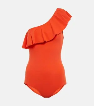 Isabel Marant Sicilya One-shoulder Swimsuit - Orange