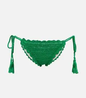 Anna Kosturova Crochet Bikini Bottom - Green