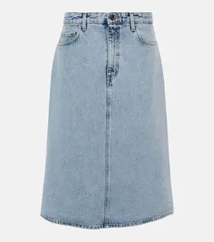 TOTEME Denim Midi Skirt - Blue