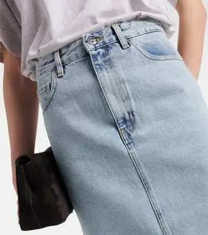 TOTEME Denim Midi Skirt - Blue
