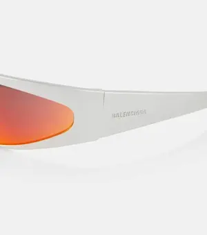 Balenciaga Reverse Xpander Oval Sunglasses - Silver