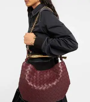 Bottega Veneta Sardine Chain Intrecciato Leather Tote Bag - Red