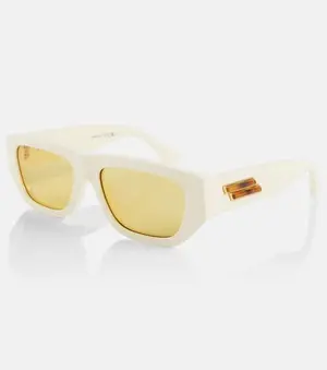 Bottega Veneta Rectangular Sunglasses - White