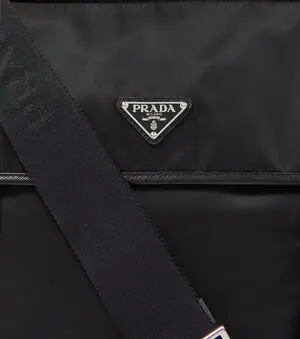 Prada Leather-trimmed Re-nylon Messenger Bag
