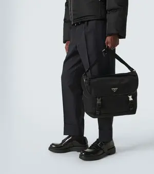 Prada Leather-trimmed Re-nylon Messenger Bag