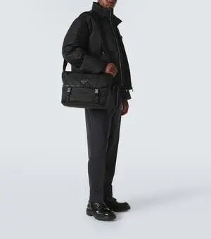 Prada Leather-trimmed Re-nylon Messenger Bag