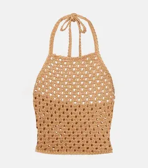 Etro Crochet Cotton Halter Top