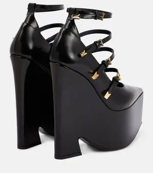 Versace Tempest Leather Platform Pumps