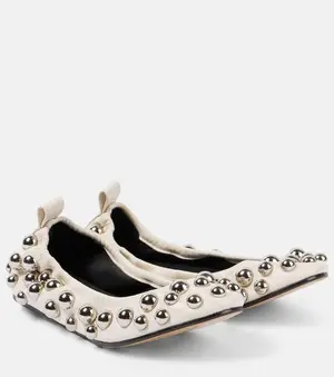Isabel Marant Belna Studded Leather Ballet Flats