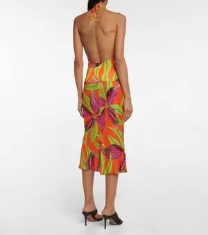 LOUISA BALLOU Printed Halterneck Top