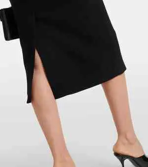 Alessandra Rich Wool Midi Skirt