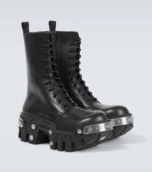 Balenciaga Leather Lace-up Boots