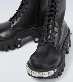 Balenciaga Leather Lace-up Boots