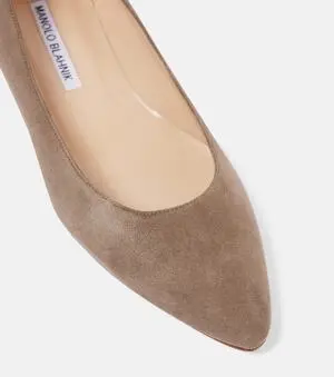 Manolo Blahnik Lanza Bb Ballet Flats - Beige