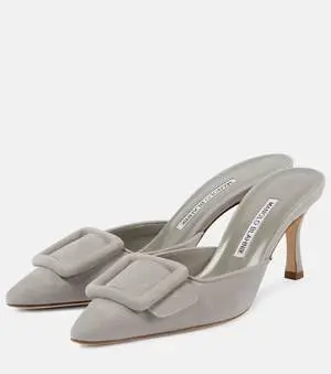 Manolo Blahnik Maysale 70 Suede Mules