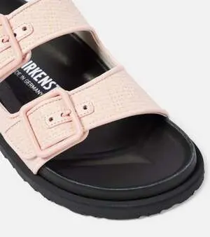 BIRKENSTOCK Arizona Luxe Raffia Sandals - Pink