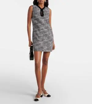 SELF-PORTRAIT Embellished Boucle Minidress