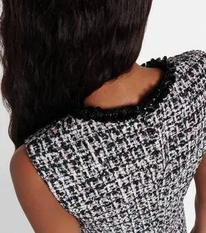 SELF-PORTRAIT Embellished Boucle Minidress