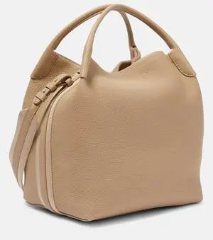Loro Piana Bale Large Leather Tote - Beige