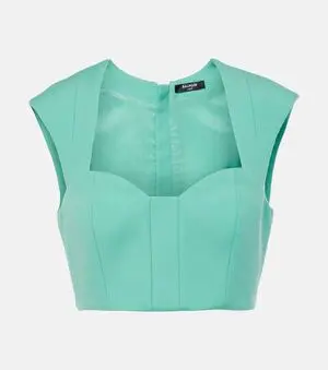 Balmain Wool Crop Top