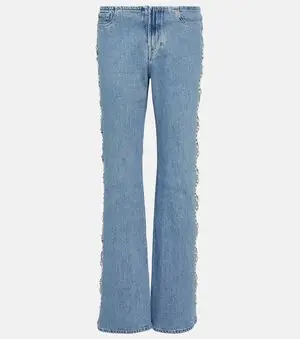 7 For All Mankind Slouchy Bootcut Embellished Jeans