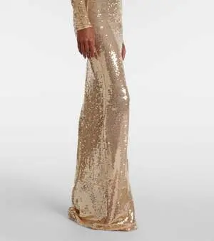 THE NEW ARRIVALS ILKYAZ OZEL Sequined Gown