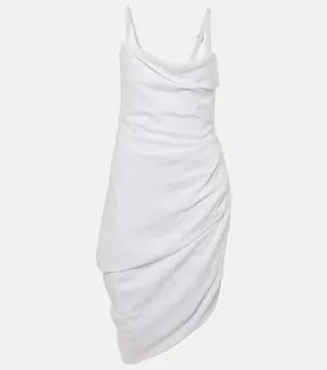 Jacquemus La Robe Saudade Draped Mini Dress - White