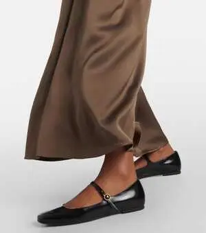 TOD'S Polished Leather Mary Jane Flats