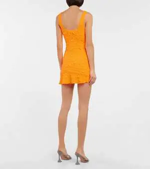 LoveShackFancy Bartlette Crinkled Minidress