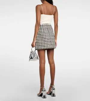 Veronica Beard Adriel Houndstooth Miniskirt
