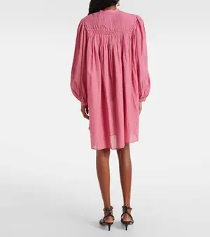 MARANT ETOILE Danael Cotton-blend Mini Dress - Pink