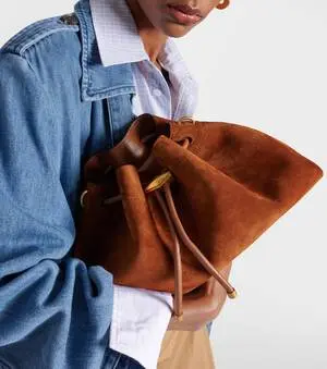 JIMMY CHOO Suede Bucket Bag
