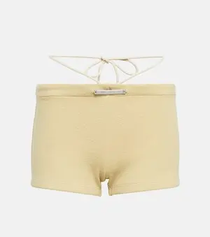 DIDU Tie-detail Fleece Shorts