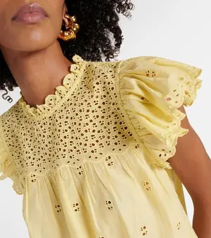 Ulla Johnson Kassi Cotton Voile Top