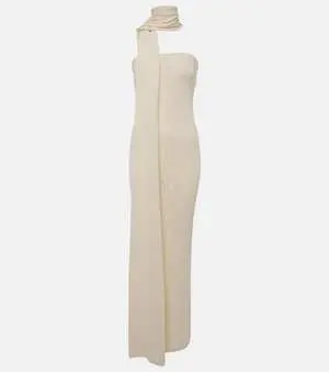 Magda Butrym Scarf-detail Maxi Dress - White