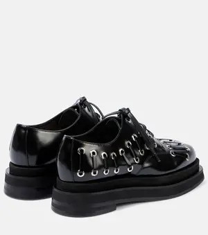 Simone Rocha Heart Toe Leather Platform Brogues