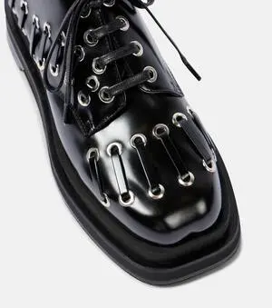 Simone Rocha Heart Toe Leather Platform Brogues