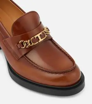 TOD'S Patent Leather Loafer Pumps