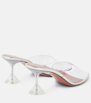 Amina Muaddi Lupita Leather Mules - White
