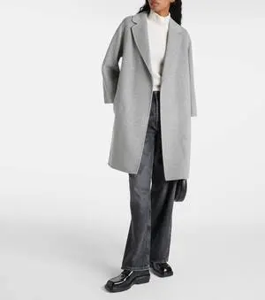 Max Mara Wool Wrap Coat - Grey