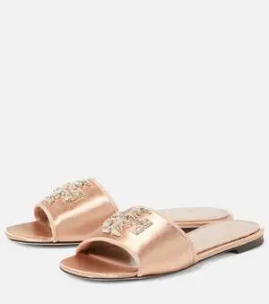 Tory Burch Crystal-embellished Slides