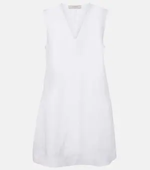 Asceno Derya Linen Minidress - White