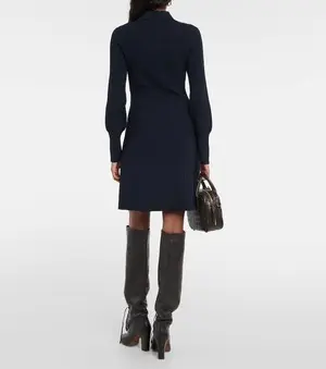 Veronica Beard Lauper Puff-sleeve Sweater Dress