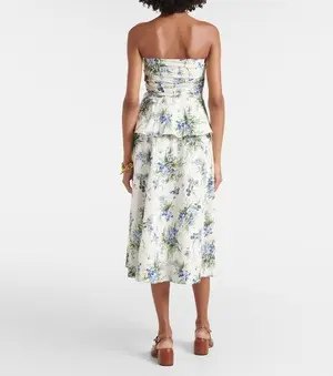 Veronica Beard Strapless Belted Top