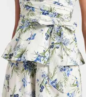 Veronica Beard Strapless Belted Top