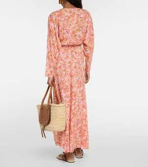 Poupette St Barth Ilona Floral Midi Dress
