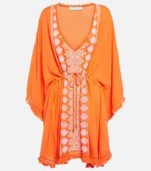 Melissa Odabash Isabelle Embroidered Minidress - White