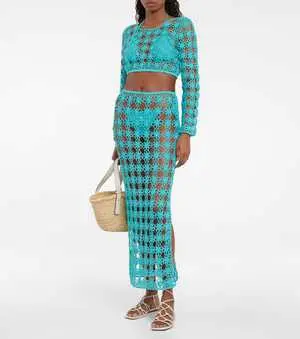 Anna Kosturova Bella Crochet Crop Top